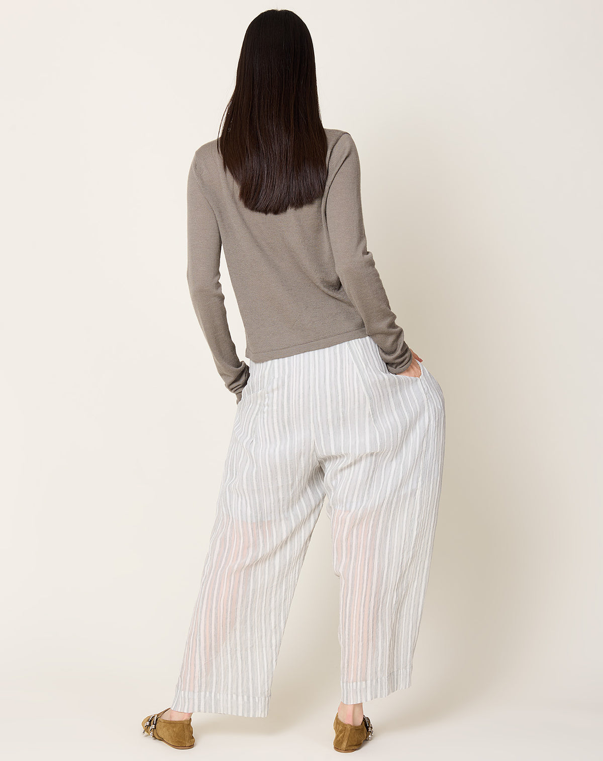 Lines Trouser in Grey | Lauren Manoogian | Covet + Lou | Covet + Lou