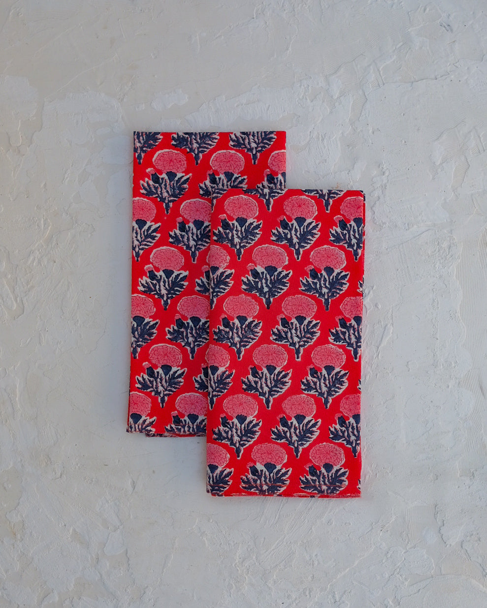 Sonya Block Printed Table Napkins in Red | Soil to Studio | Covet + Lou ...