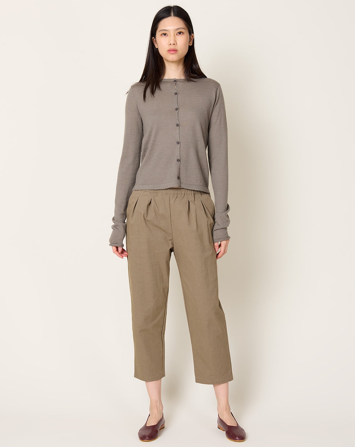 Pleat Front Trouser in Mud Heavy Cotton | apuntob | Covet + Lou | Covet ...