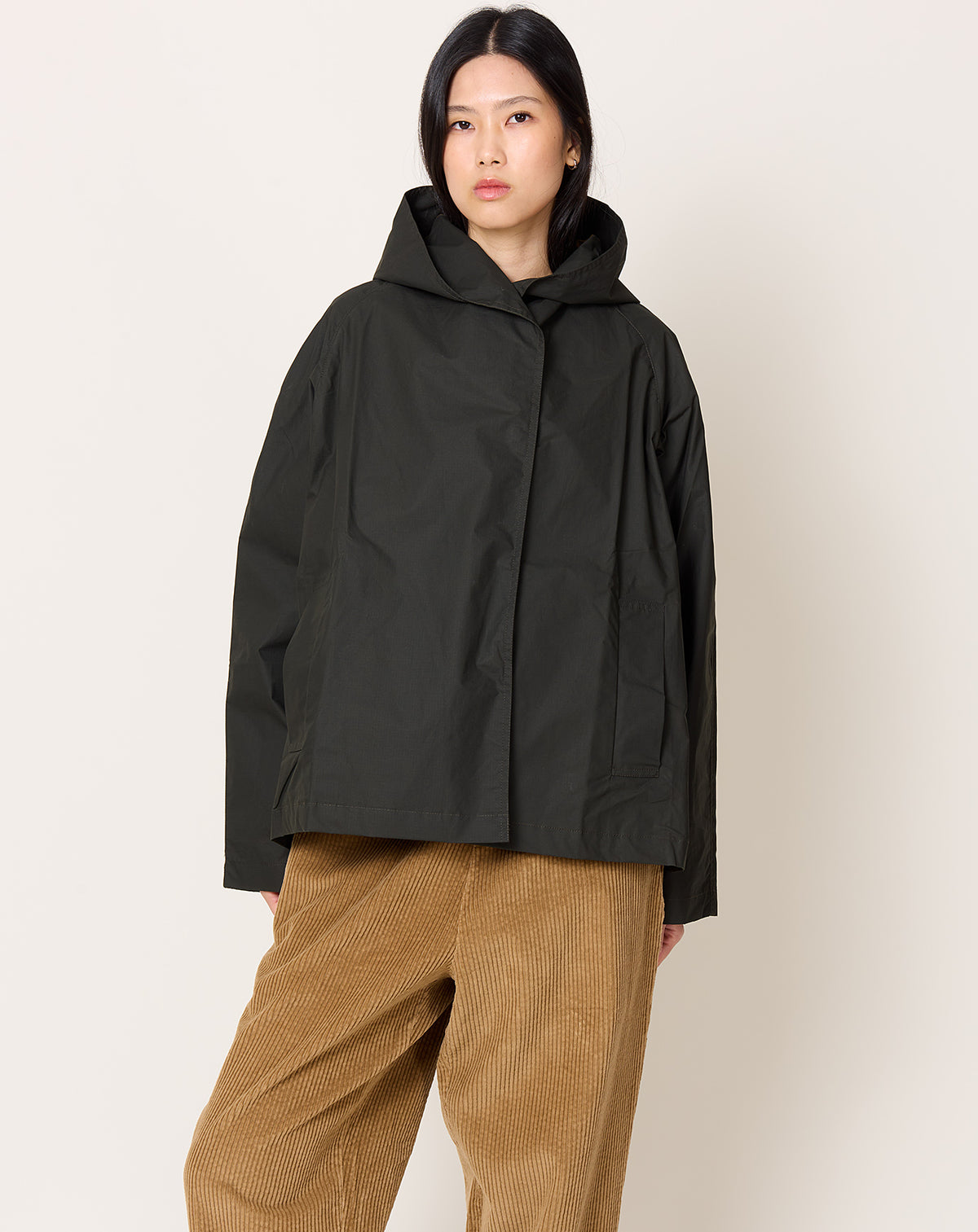 Cave Windbreaker in Green Brown | Baserange | Covet + Lou | Covet + Lou