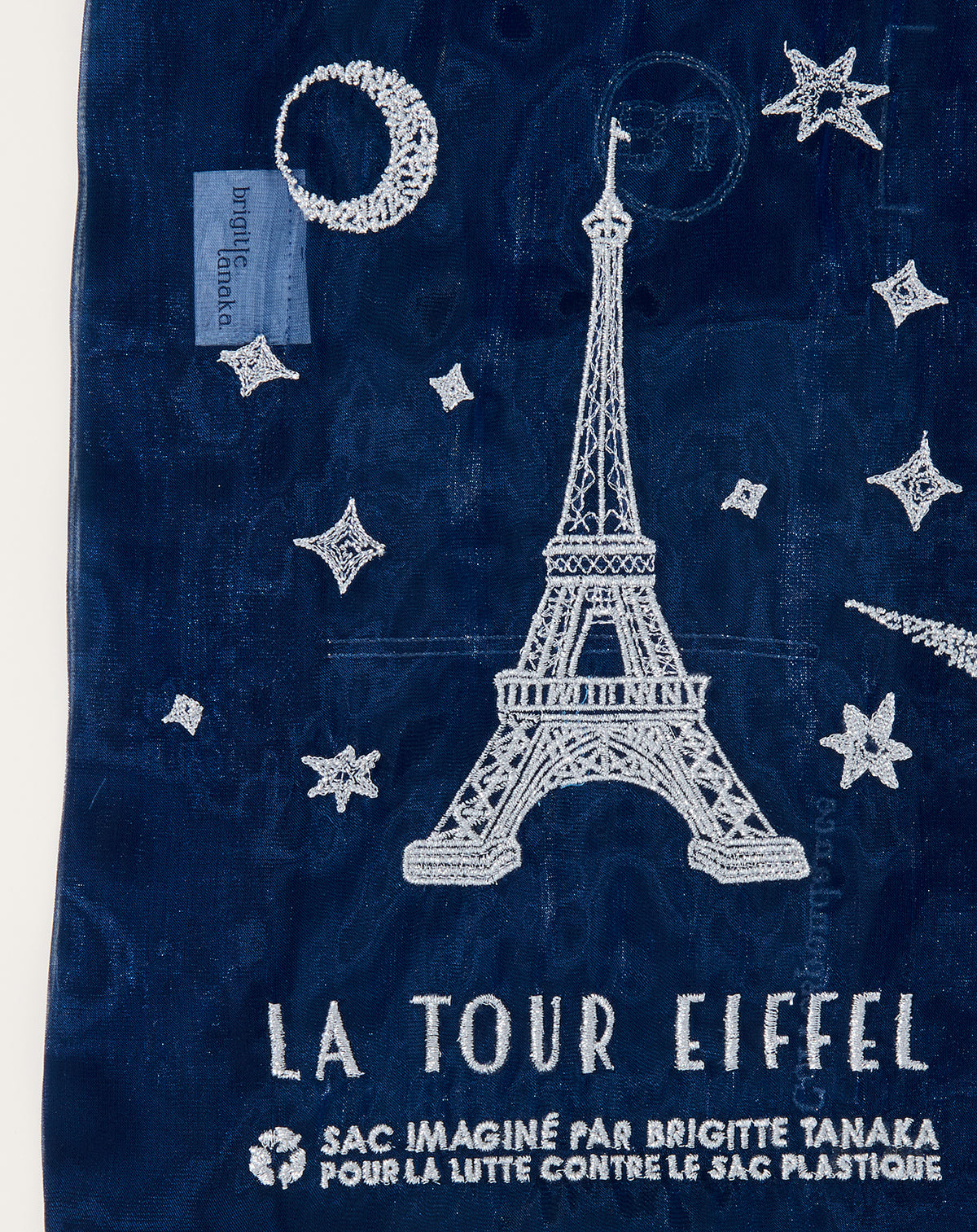 Organza Paris Tour Eiffel Tote in Blue Twinkle | Brigitte Tanaka ...