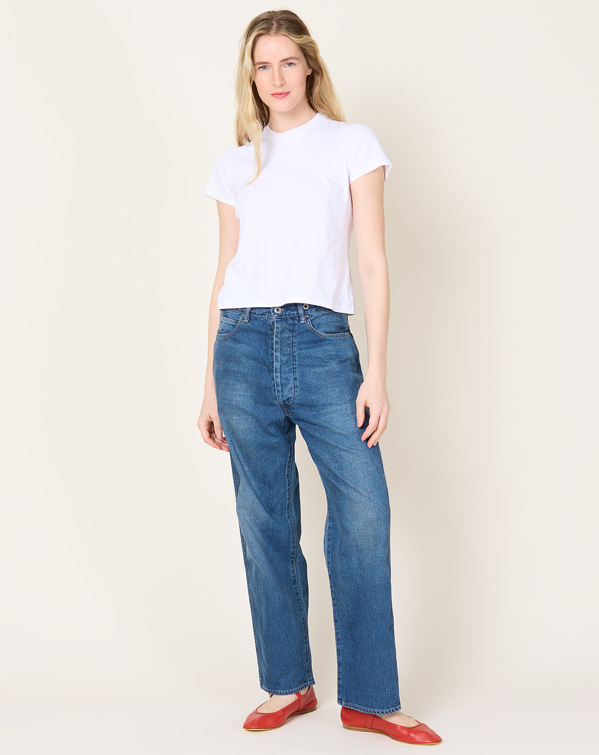 Adjustable Waist Denim Pants in Medium Wash | Chimala | Covet + Lou ...