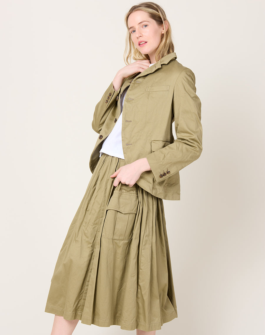 Curved Front Jacket in Khaki | Comme des Garçons Comme des Garçons ...
