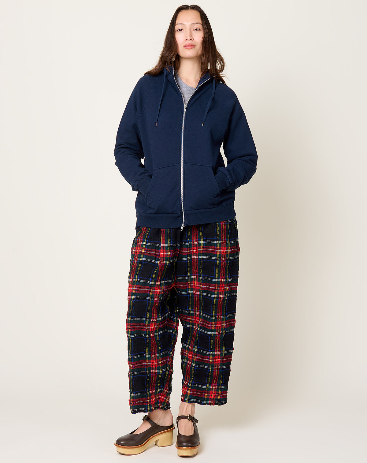 French Terry Hoodie in Navy | Ichi Antiquités | Covet + Lou | Covet + Lou