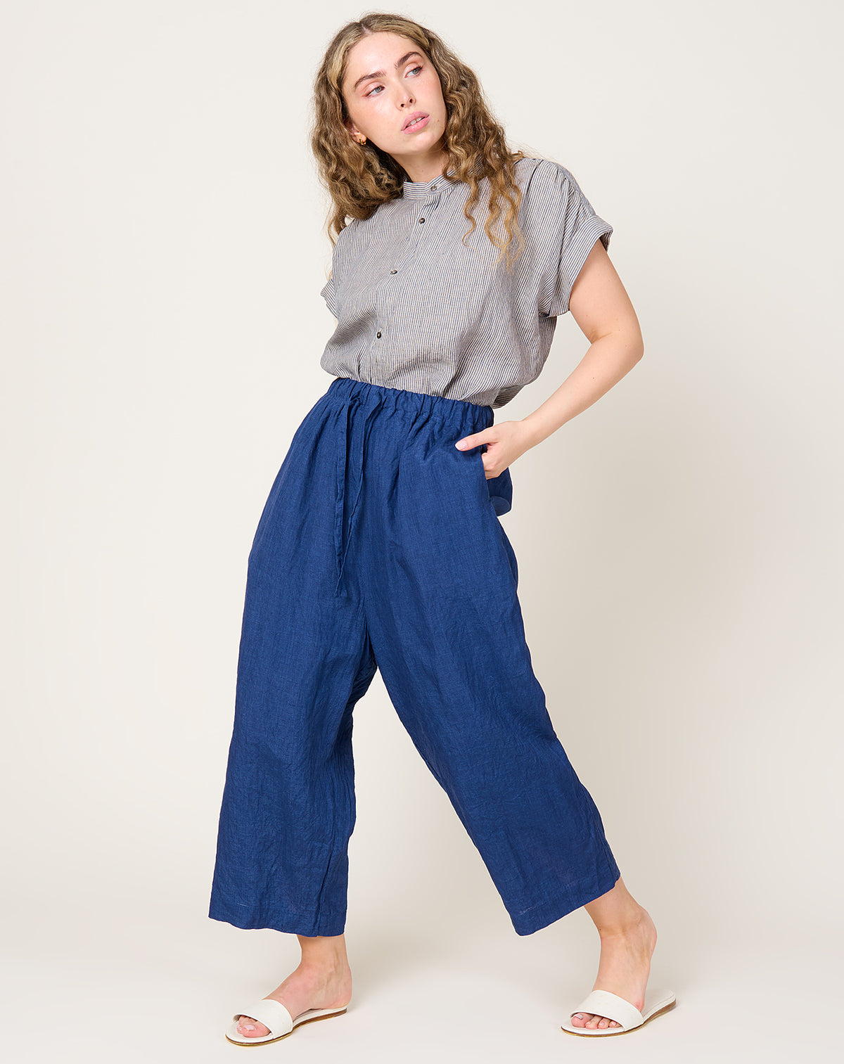 Indigo Linen Pants | Ichi Antiquités | Covet + Lou | Covet + Lou