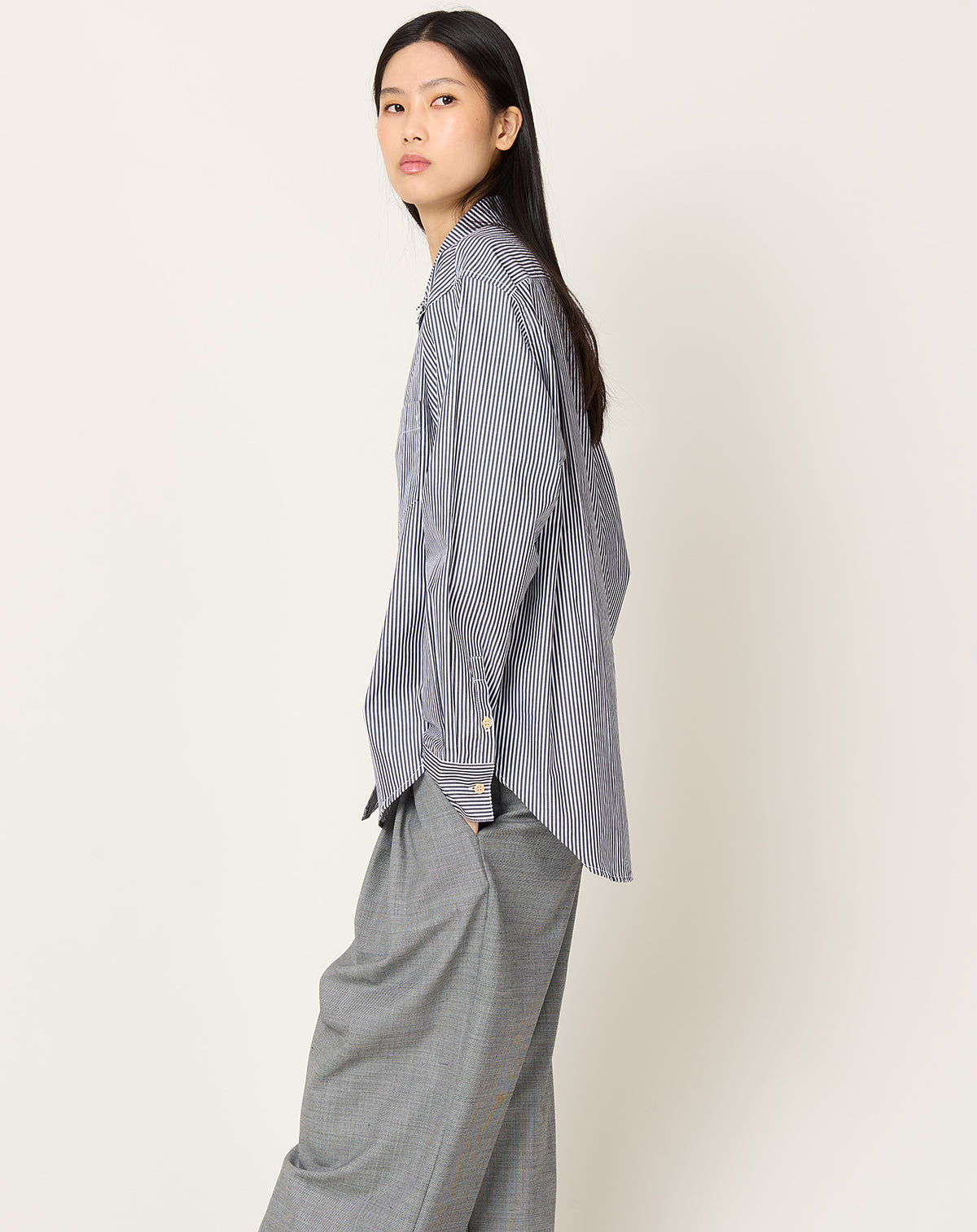 Weekend Shirt in Black Stripe | Jamie Haller | Covet + Lou | Covet + Lou