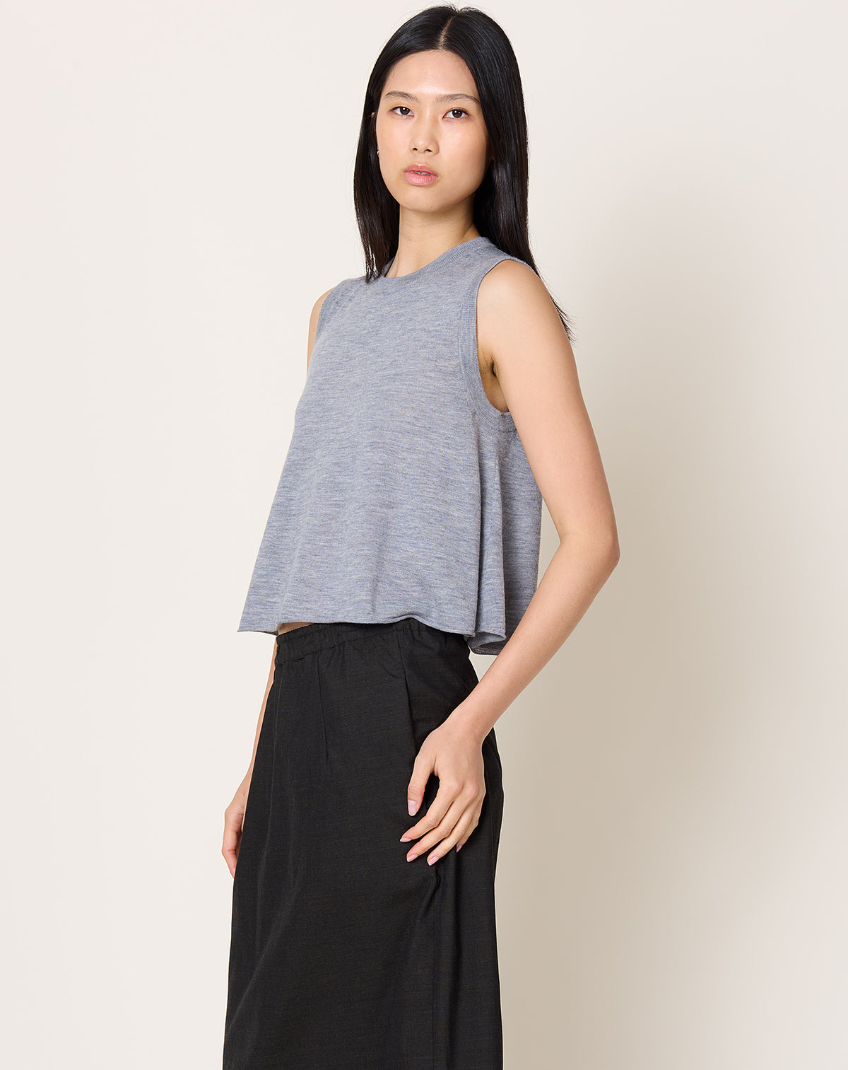 Nali Top in Dark Mist | Lisa Yang | Covet + Lou | Covet + Lou