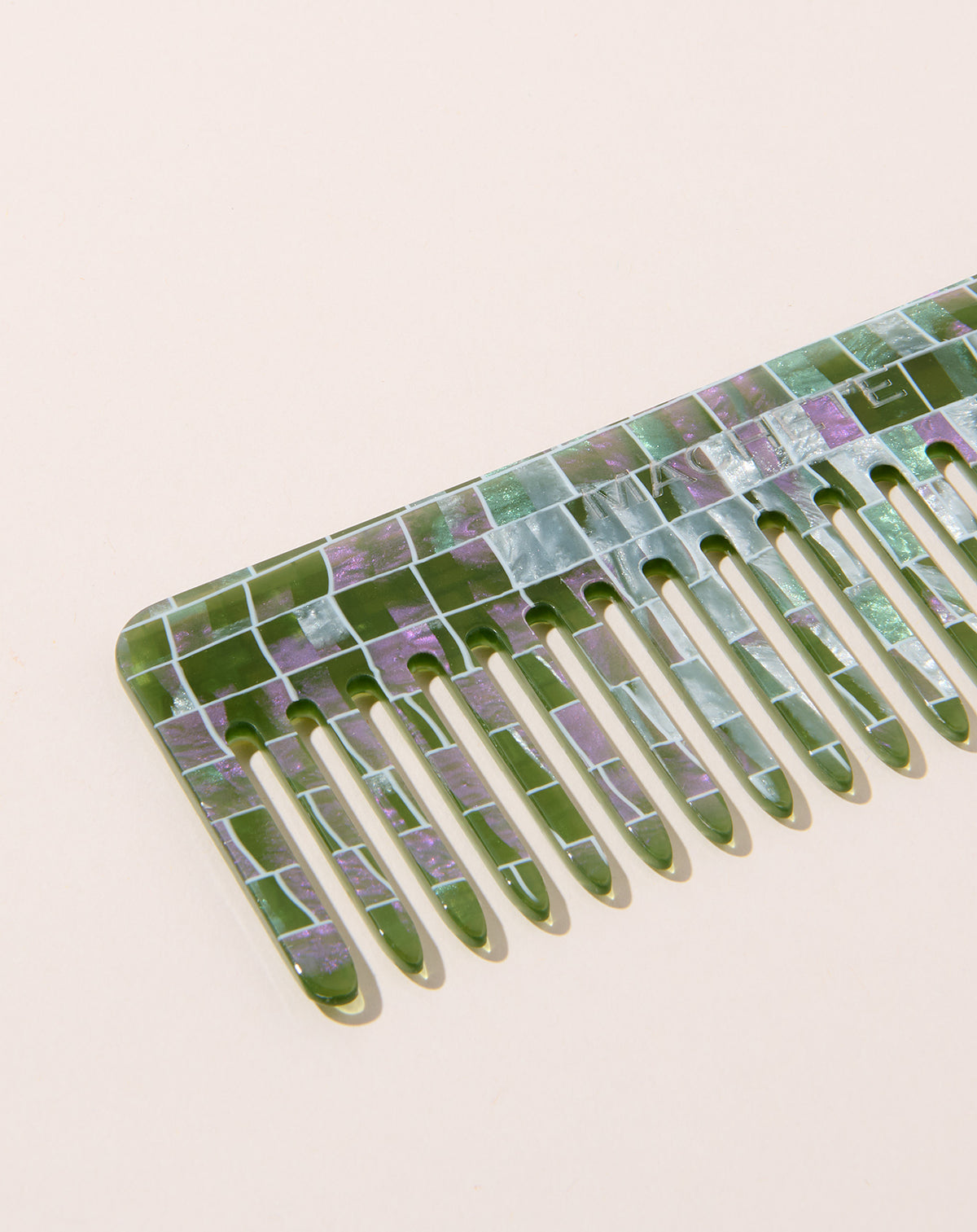 No. 2 Comb in Vert Shell Checker | Machete | Covet + Lou | Covet + Lou