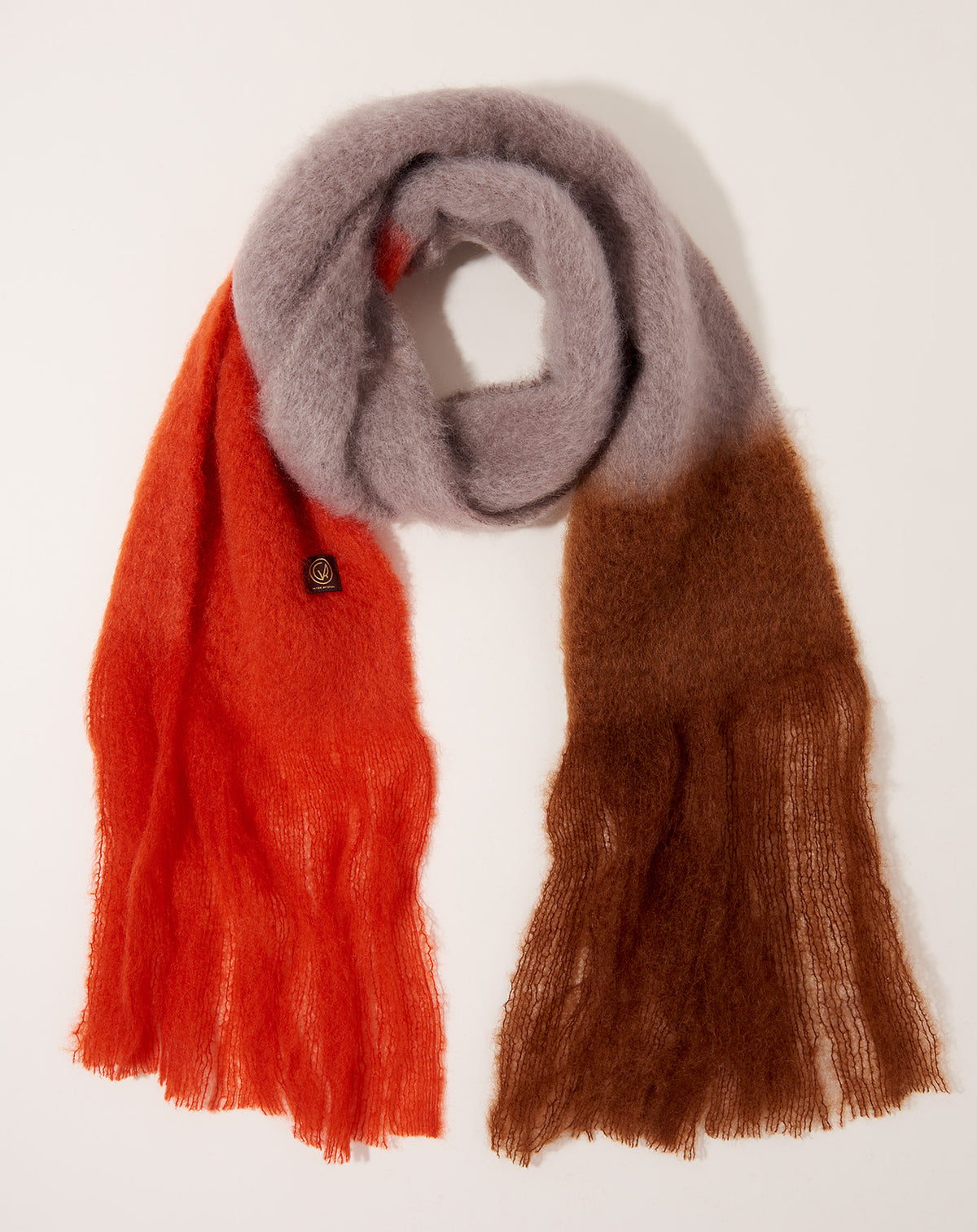 Color Block Scarf in Burnt Orange | Mantas Ezcaray | Covet + Lou ...