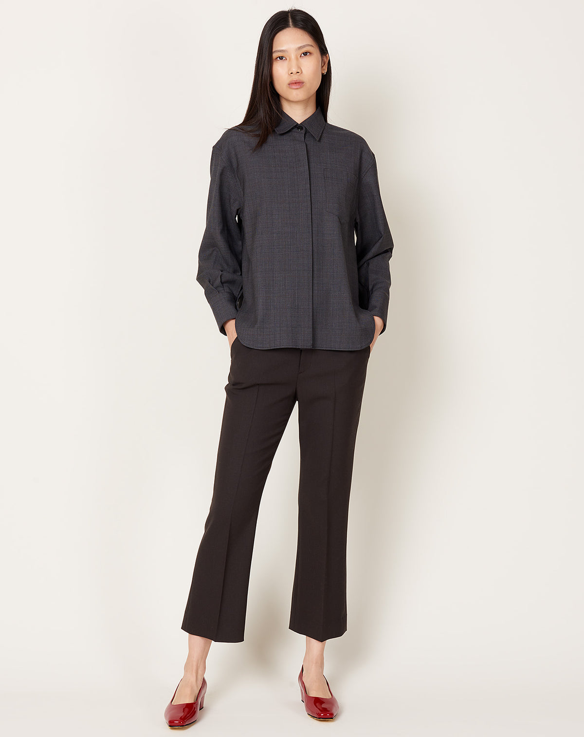 Covered Placket Shirt in Glen Plaid | Maria McManus | Covet + Lou ...