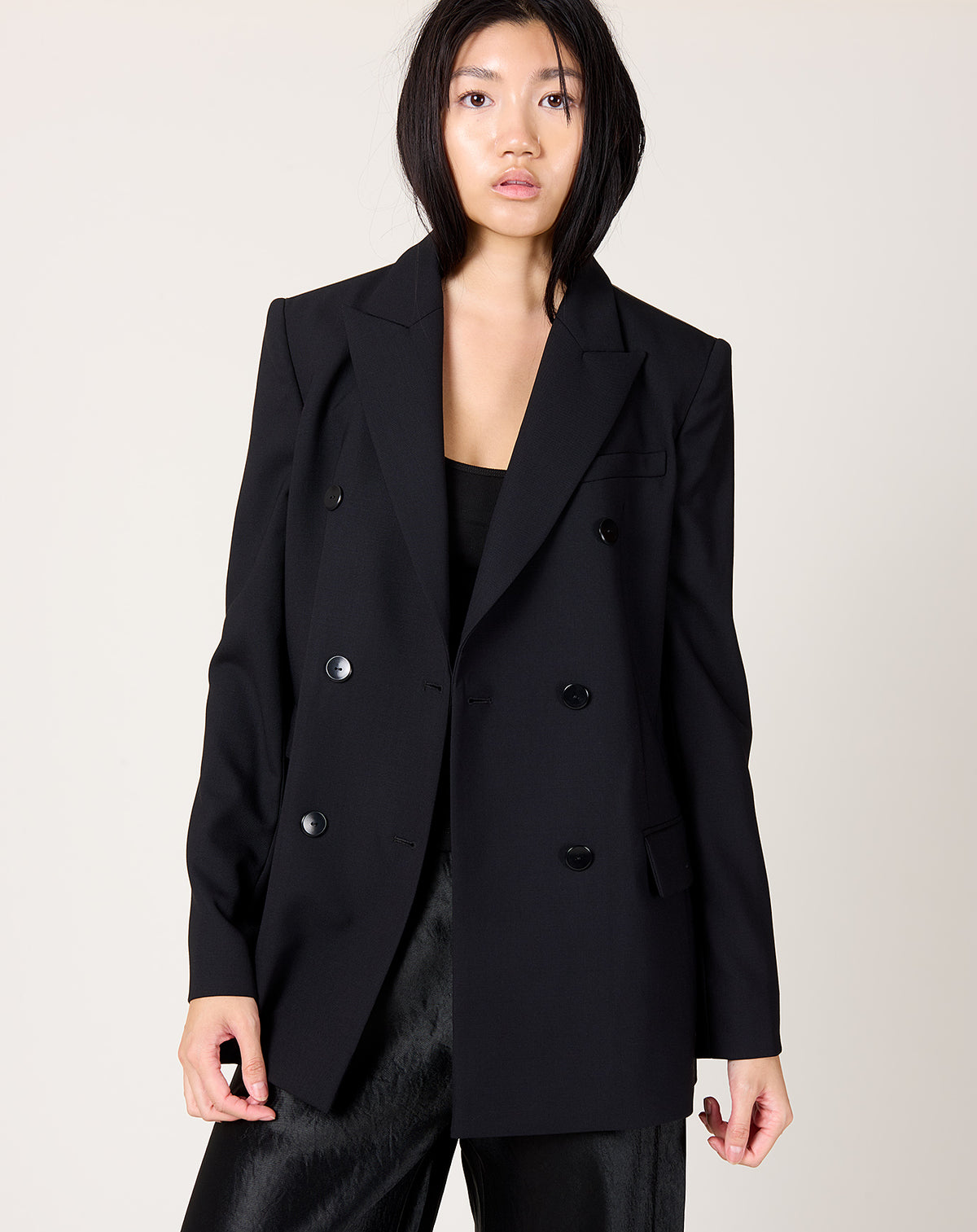 Double Breasted Cloak Blazer in Black | Maria McManus | Covet + Lou ...