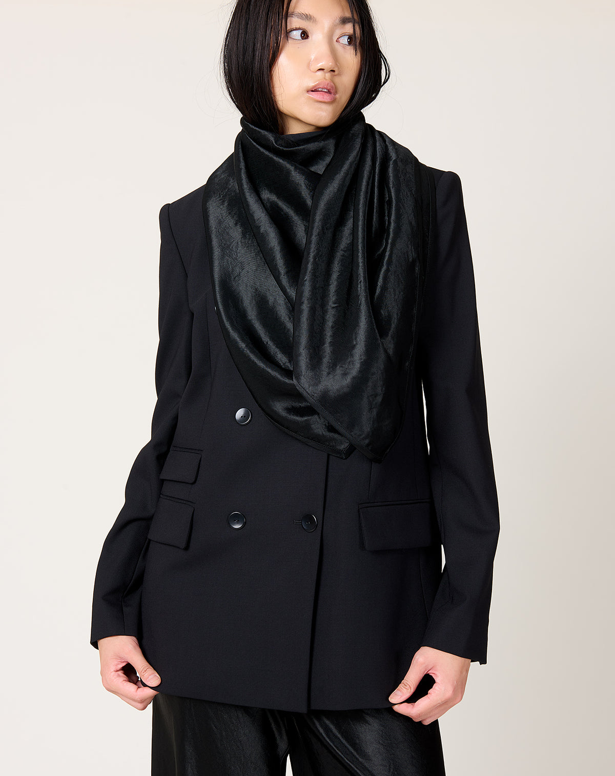 Double Breasted Cloak Blazer in Black | Maria McManus | Covet + Lou ...
