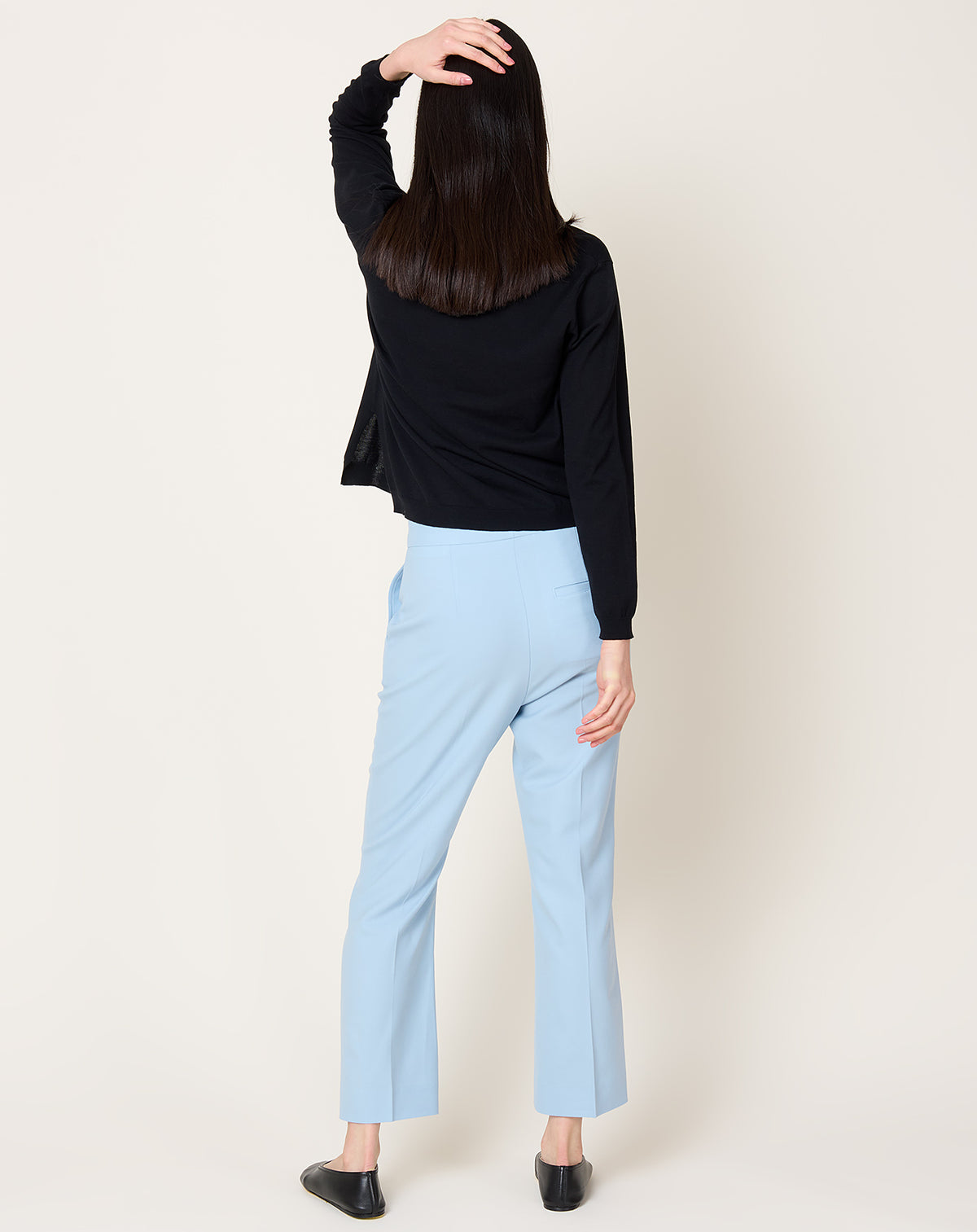 High Waist Crop Trouser in Sky Blue | Maria McManus | Covet + Lou ...