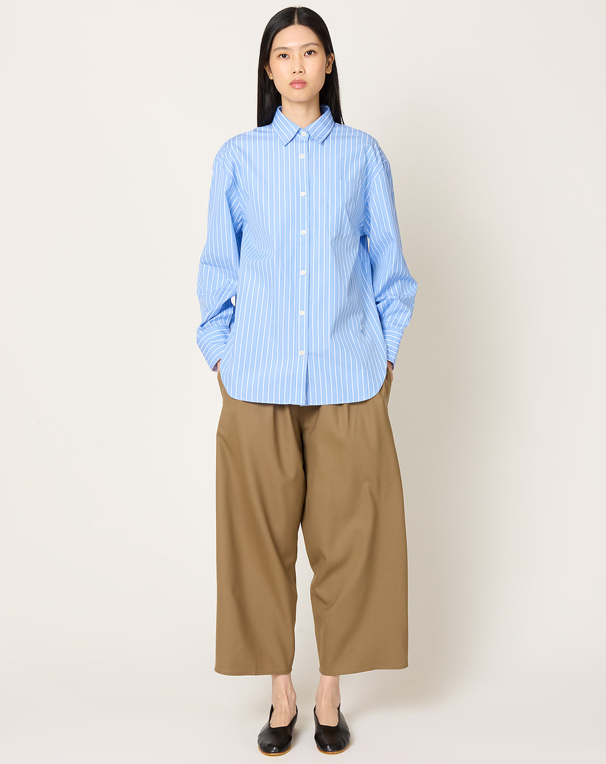 Tunic Shirt in Sky Blue Stripe | Maria McManus | Covet + Lou | Covet + Lou