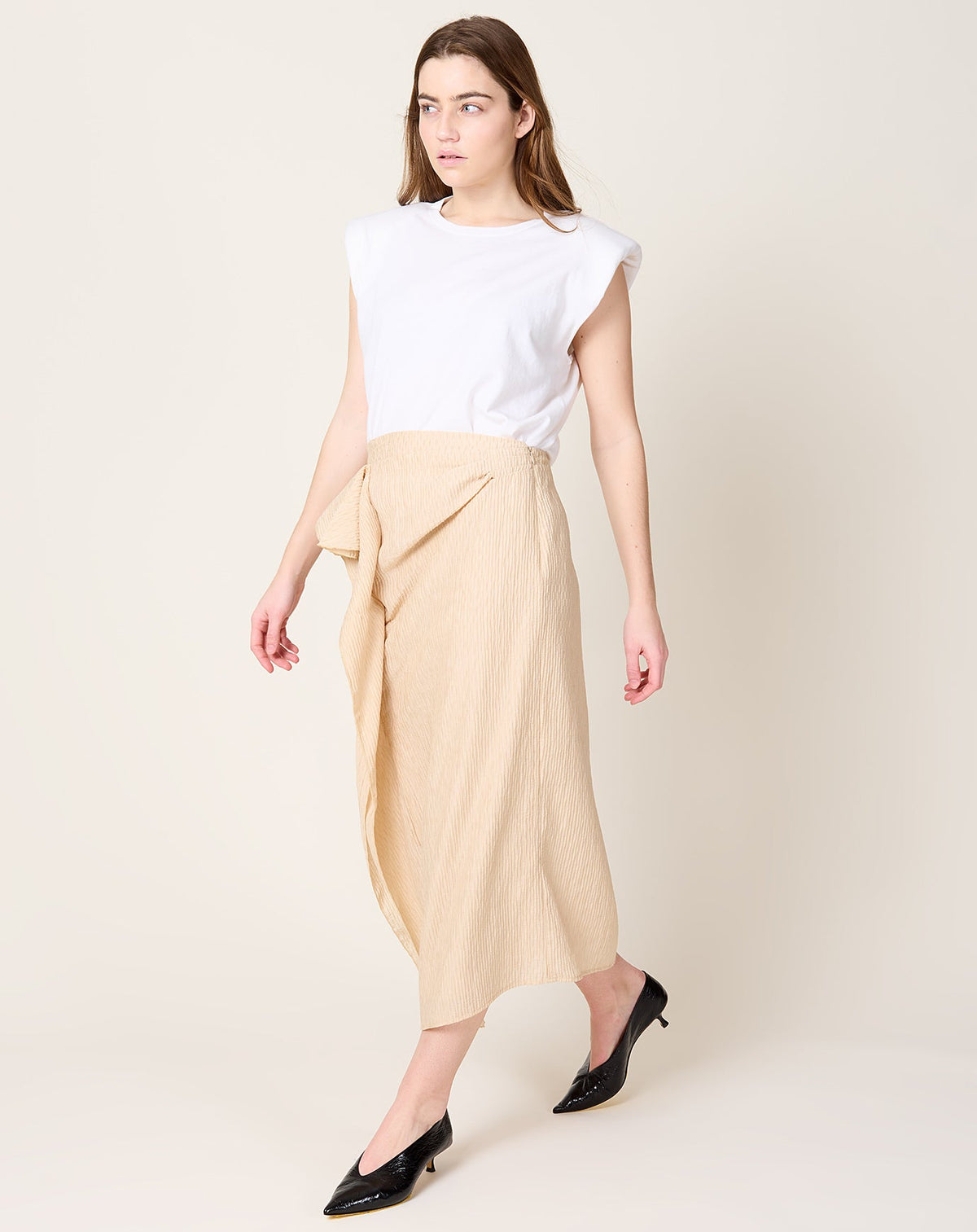 Nesom Skirt in Light Peach | Rachel Comey | Covet + Lou | Covet + Lou