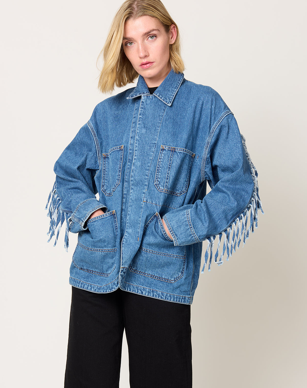 Denim Jacket in Blue | TOGA Archives | Covet + Lou | Covet + Lou