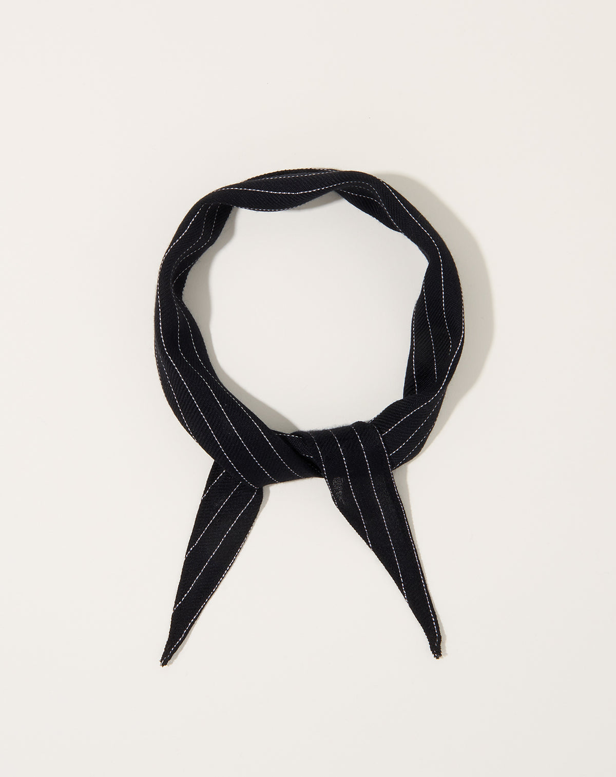 Silk Wool Short Scarf in Black | Yoko Sakamoto | Covet + Lou | Covet + Lou
