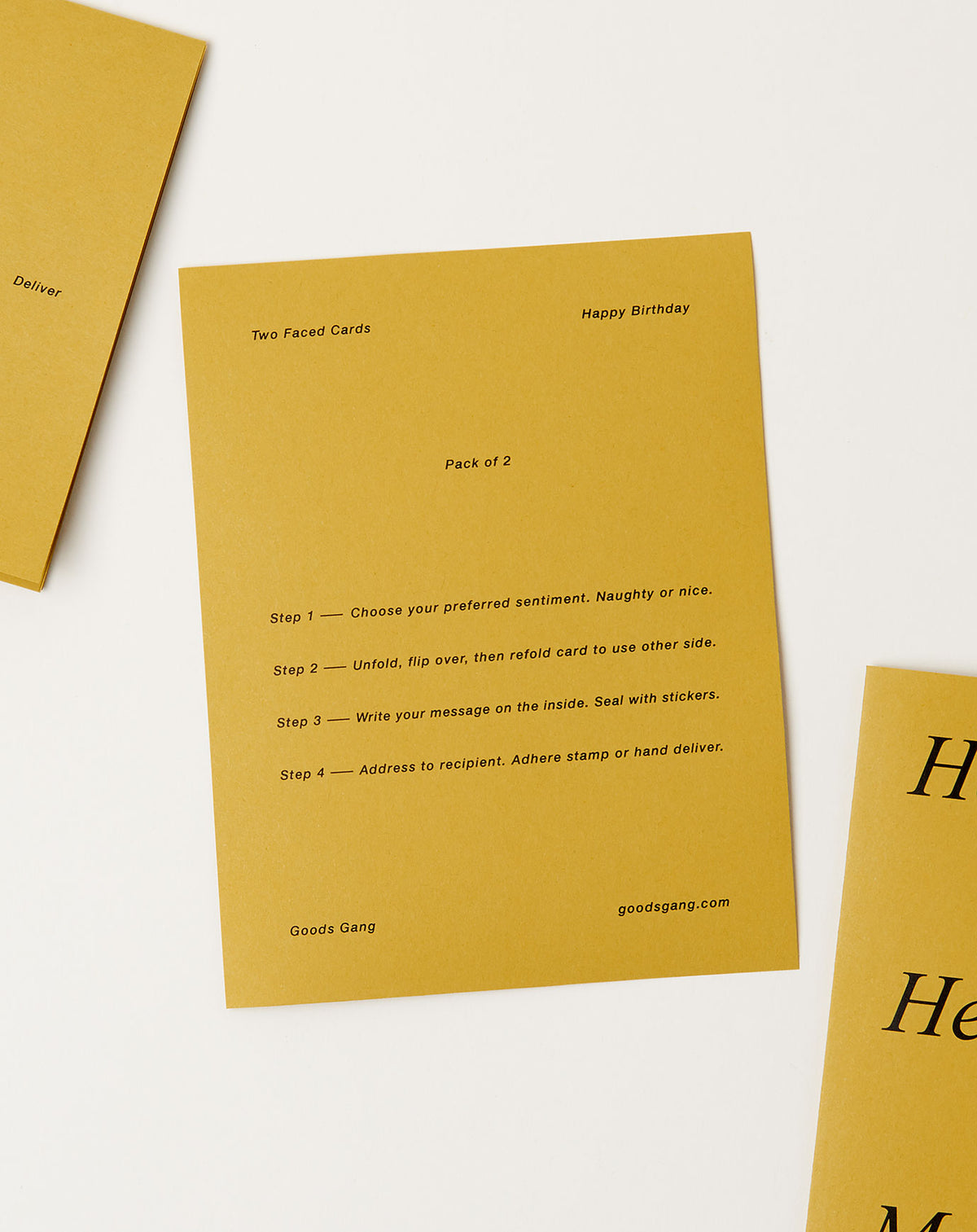 Two Faced Card Happy Birthday Pack of 2 | Goods Gang | Covet + Lou ...