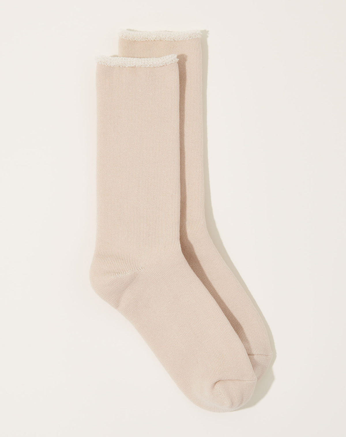 Hakne Cotton Wool Pile Socks in Ecru | Nishiguchi Kutsushita | Covet + Lou