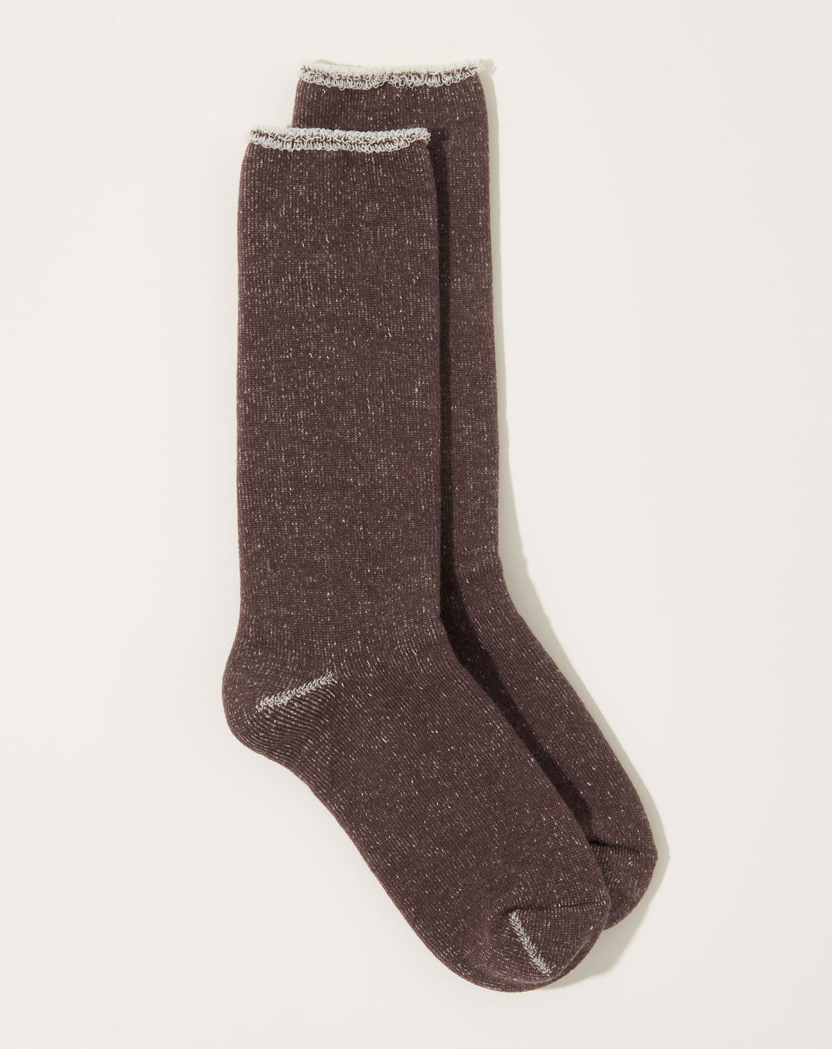 Hakne Cotton Wool Pile Socks in Mocha Brown | Nishiguchi Kutsushita | Covet + Lou