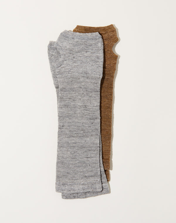 Short Linen Arm Covers in Light Grey | Nishiguchi Kutsushita | Covet + Lou