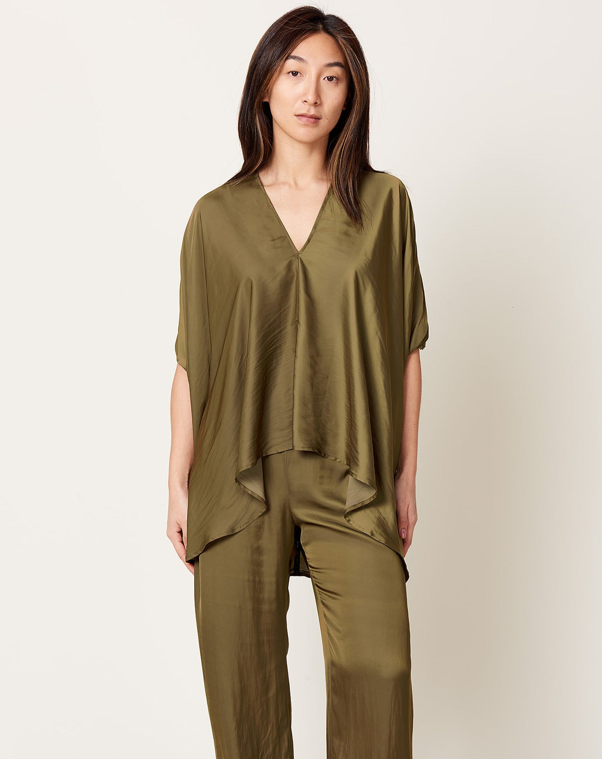 Lena Top in Olive Drift | Zero + Maria Cornejo | Covet + Lou | Covet + Lou