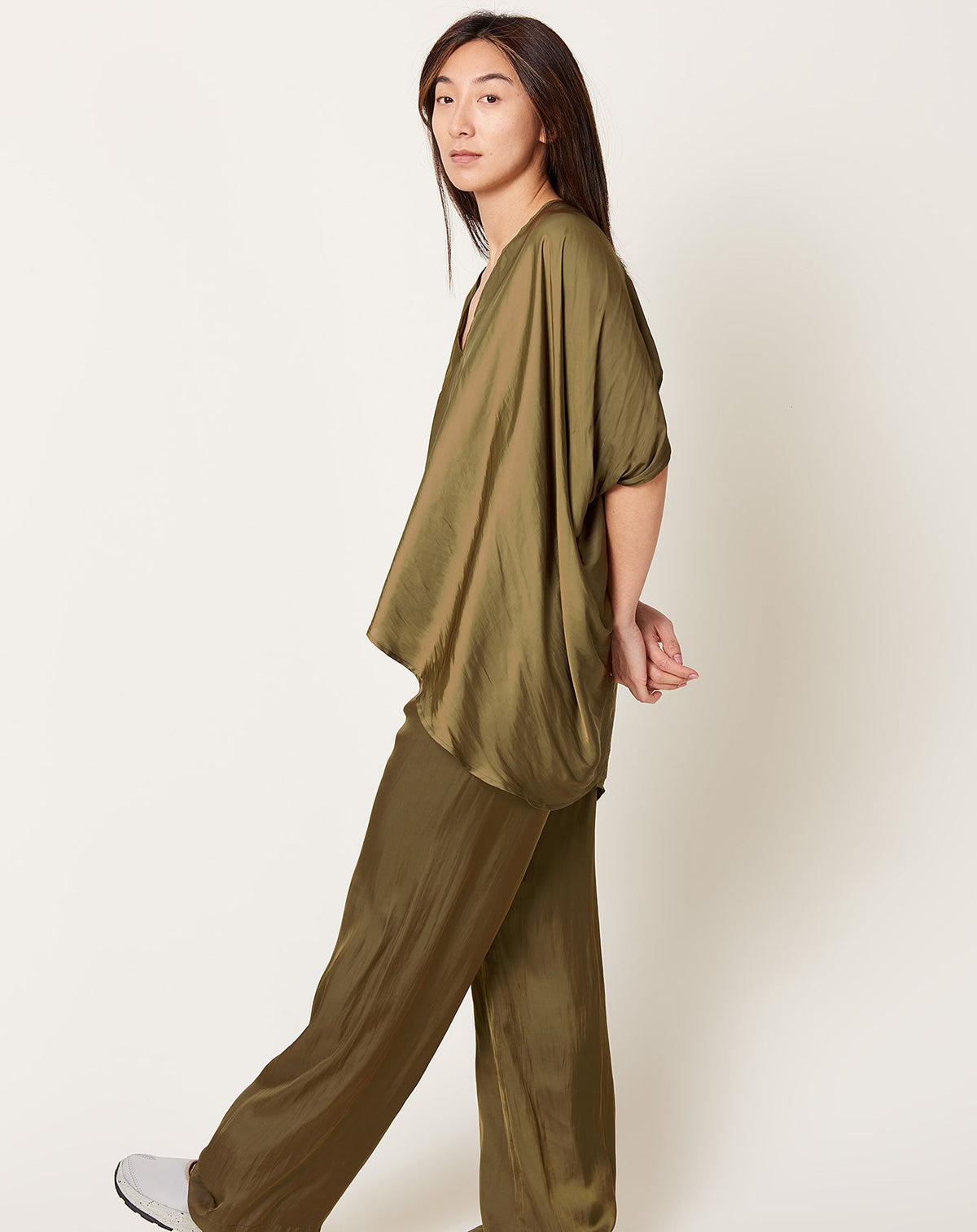 Lena Top in Olive Drift | Zero + Maria Cornejo | Covet + Lou | Covet + Lou